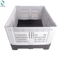 China Logistics Storage Box Euro Size Box Foldable Collapsible Stackable Heavy Duty Plastic for sale