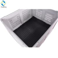 China Logistics Storage Box Euro Size Box Foldable Collapsible Stackable Heavy Duty Plastic for sale