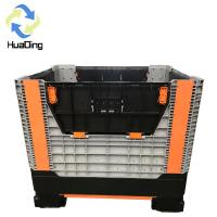 China 1-4 Ton Capacity HDPE/PP Large Foldable Plastic Pallet and Storage Containers with Lid for sale