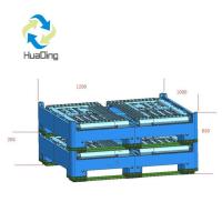 China HUADING Plastic Pallet Box Collapsible Container L1200*W1000*H760 mm for Industrial for sale