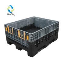 China Large Heavy Duty Vented Collapsible Plastic Pallet Box for Apple and Vegetable Storage for sale