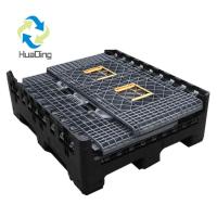 China Large Heavy Duty Vented Collapsible Plastic Pallet Box for Apple and Vegetable Storage for sale