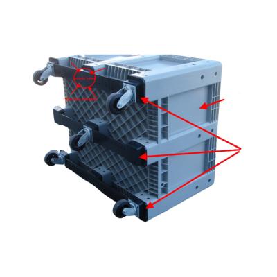 China 4000KG Static Load Heavy Duty Storage Plastic Pallet Box with Embossing Performance for sale