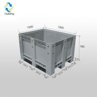 China 4000KG Static Load Heavy Duty Storage Plastic Pallet Box with Embossing Performance for sale