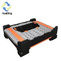 China 1T Dynamic Load PP Euro Size Foldable Plastic Box Pallet for Forklift in Colorful Box for sale