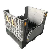 China Heavy Duty 4 Way Entry HDPE Material Plastic Pallet Box for Auto Parts Transportation for sale