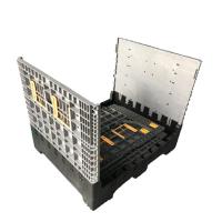 China Heavy Duty 4 Way Entry HDPE Material Plastic Pallet Box for Auto Parts Transportation for sale