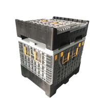 China Heavy Duty 4 Way Entry HDPE Material Plastic Pallet Box for Auto Parts Transportation for sale