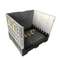 China Heavy Duty 4 Way Entry HDPE Material Plastic Pallet Box for Auto Parts Transportation for sale