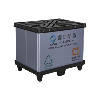 China Customer's Logo Collapsible Gaylord Box for Customizable Automotive Packaging Design for sale