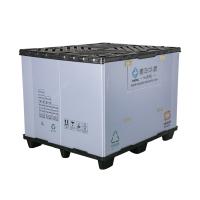 China Custom Logo Auto Parts Honeycomb Pallet Box with Folded Height of 205mm and Discount for sale