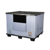 China 1200*800*1000mm HUADING Plastic Sleeve Box Coaming Foldable Storage Pallet Box for Racking for sale