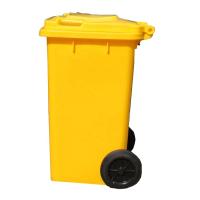 China Outdoor Hospital Recycling Trash Can with Wheels in Blue Color 240L Capacity for sale
