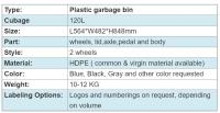 China Convenient Induction Type Recycling Waste Bin with 2 Wheels and Labeling Options for sale