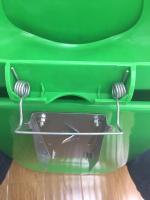 China Outdoor Standing Induction Type Eco-friendly 50L Green Small Double Bins Plastic Waste Bin for sale