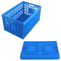 China Gray Mesh Plastic Folding Crate The Perfect Solution for Industrial Storage and Transport for sale