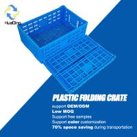 China Foldable Antislip Plastic Crates Perfect for Storing and Transporting Produce for sale