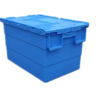 China Transparent Foldable Plastic Crates 600*400*360mm Solid Box Style for Stackable Storage for sale
