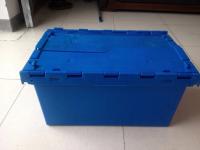 China Transparent Foldable Plastic Crates 600*400*360mm Solid Box Style for Stackable Storage for sale