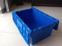 China Transparent Foldable Plastic Crates 600*400*360mm Solid Box Style for Stackable Storage for sale