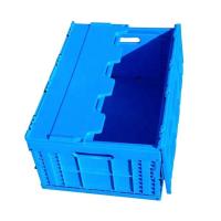 China Plastic Crates for Storing Vegetables Foldable Design 560*360*260 Internal Size for sale
