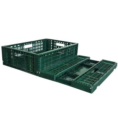 China 600*400*220mm Injection Plastic Vegetable Stackable Food Crate for Vegetables for sale