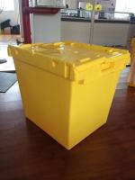 China Foldable and Stackable Plastic Boxes Cleanable Rectangle Shape for Auto Parts Storage for sale