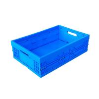 China Collapsible Plastic Storage Boxes 600x400x175 mm for Auto Parts Storage Solution for sale