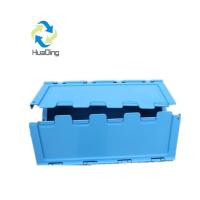 China Recyclable HUADING 600*400*335mm Heavy Duty Turnover Crate Used Plastic Nestable Box with Lid for sale