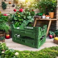 China Mesh Design Foldable PP Basket for Recyclable and 100% Recyclable Eco-Friendly Crate for sale