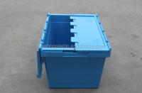 China 70L Heavy Duty Solid Moving Plastic Stacking Boxes for Industrial Chemical Industrial Food for sale