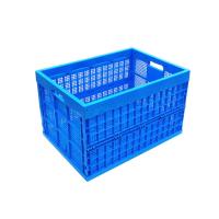 China Collapsible Plastic Crates for Fruit Insertable Solid Nesting Turnover Moving Box for sale