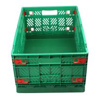 China Recyclable HUADING Folding Plastic Crates for Vegetables and Fruits Produce Customized for sale