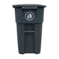 China Outdoor Plastic Garbage Waste Bin Bulk Round Sustainable 200 Liter Wheely Bin Rolling Cover Type for sale