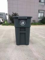 China Outdoor Plastic Garbage Waste Bin Bulk Round Sustainable 200 Liter Wheely Bin Rolling Cover Type for sale