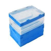 China Modern Injection Folding Transparent Plastic Tools Storage Boxes Bins 600*400*320mm for sale