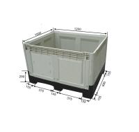 China 1200*1000*810mm Heavy Duty Collapsible Plastic Storage Container for Fruit and Autoparts for sale