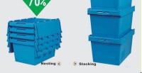 China HUADING Plastic Large Moving Boxes PP Design Style Others Nested And Stacked Storage for sale