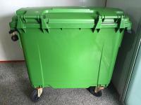 China 1100 Large Outdoor Hospital 4 Wheels Standing Plastic Trash Cans Professional Grade for sale