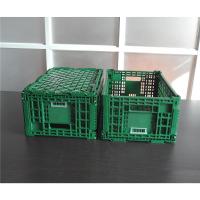 China Green or Customized Collapsible Plastic Mesh Box for Vegetable and Fruit Distribution for sale