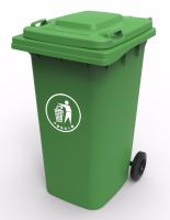 China Solid Waste 240 Liter Green Plastic Recycle Bin for Sustainable Waste Management for sale