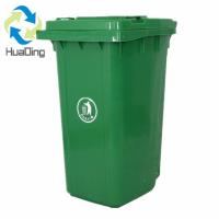China 240L Plastic Waste Bin with Wheels Anti-slip Rubber Inserted for sale