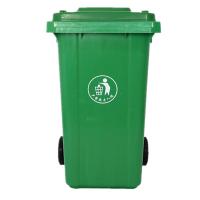 China 240L Plastic Waste Bin with Wheels Anti-slip Rubber Inserted for sale