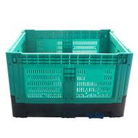 China 620L Capacity HDPE Collapsible Plastic Pallet Box for Fruit Storage 1200*1000*760mm for sale