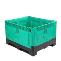 China 620L Capacity HDPE Collapsible Plastic Pallet Box for Fruit Storage 1200*1000*760mm for sale