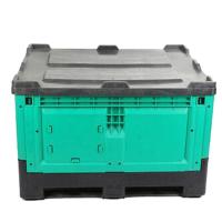 China 620L Capacity HDPE Collapsible Plastic Pallet Box for Fruit Storage 1200*1000*760mm for sale