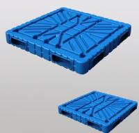 China Industrial Pallet with Double Faced Sides Dynamic Load 2 T Heavy Duty Blow Molding for sale