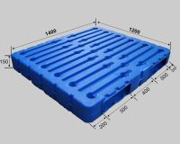 China Industrial Pallet with Double Faced Sides Dynamic Load 2 T Heavy Duty Blow Molding for sale