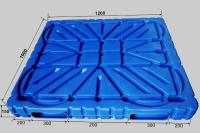 China Industrial Pallet with Double Faced Sides Dynamic Load 2 T Heavy Duty Blow Molding for sale