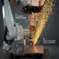 China AI Vision Guided Robotic Wide Belt Sanding Cell RG1200 for Automated Metal Deburring for sale
